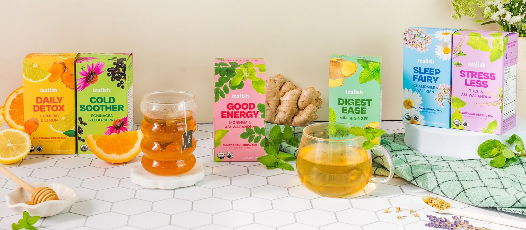 Tealish Functional Tea Collection - Organic Wellness Tea Bags